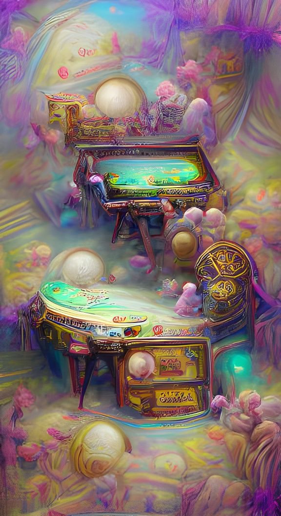 Pastel Pinball Machine - AI Generated Artwork - NightCafe Creator