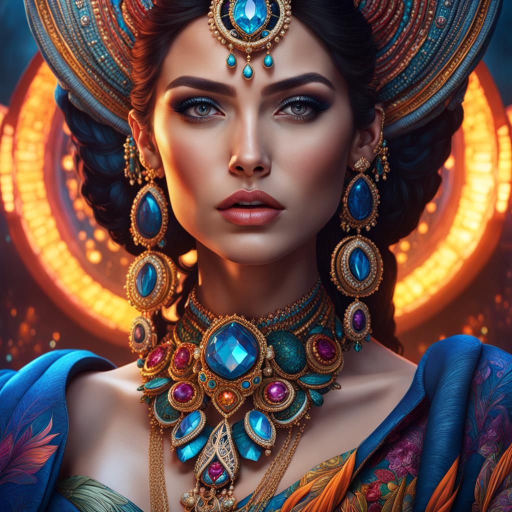 Hyperrealistic portrait of a beautiful woman - AI Generated Artwork ...