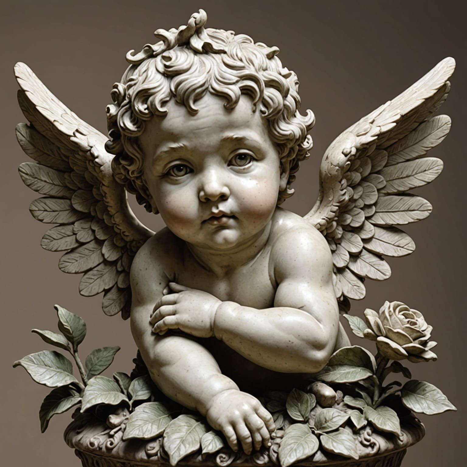 Cherub statue - AI Generated Artwork - NightCafe Creator