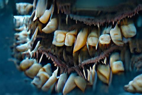2.1 Endless teeth, mouth, monster, monstrous, monstrosity mouth, many ...