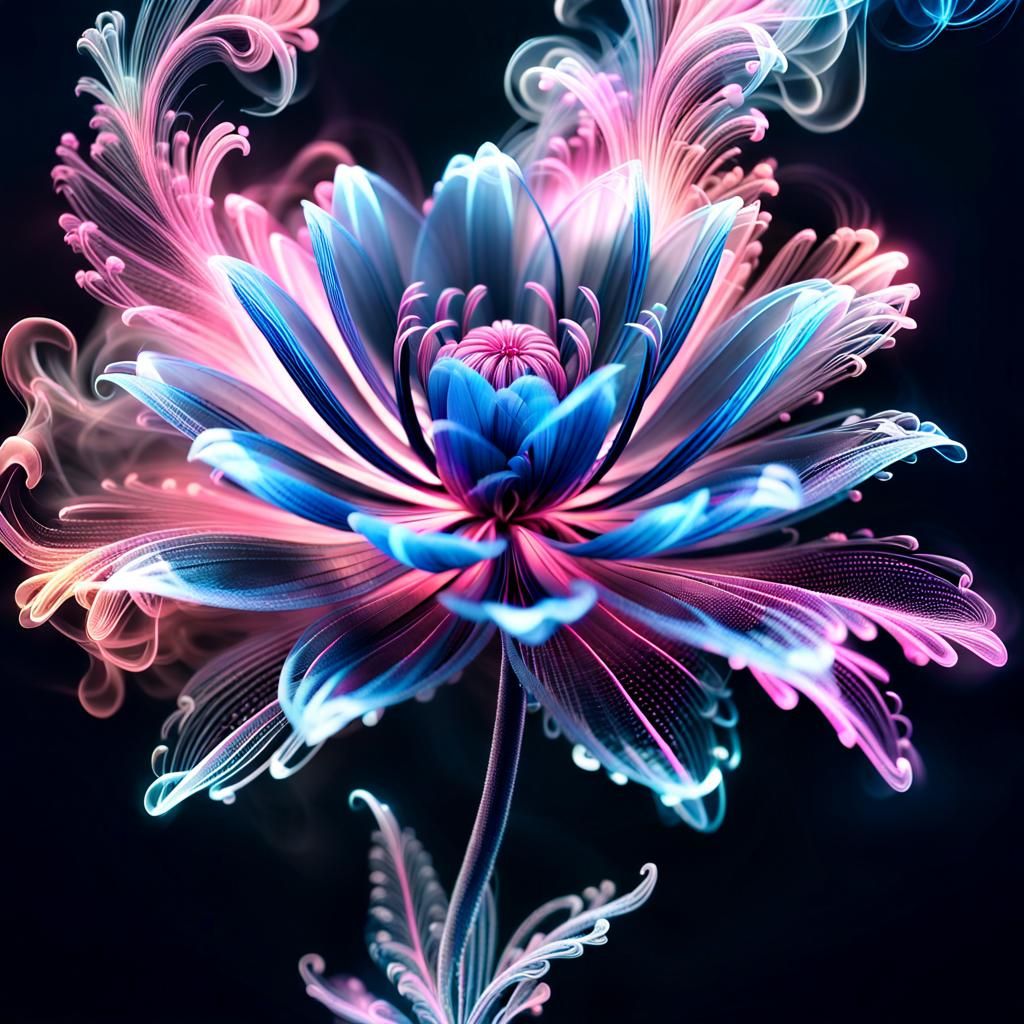 Smokey flower 3 - AI Generated Artwork - NightCafe Creator