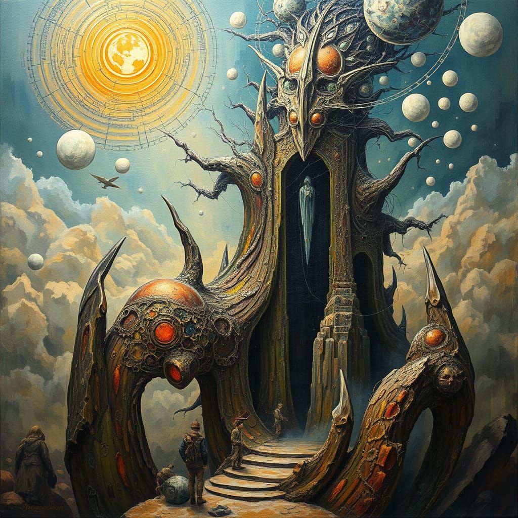 Abstract Oracle Dreamscape in Vibrant Acrylic Colo... - AI Art