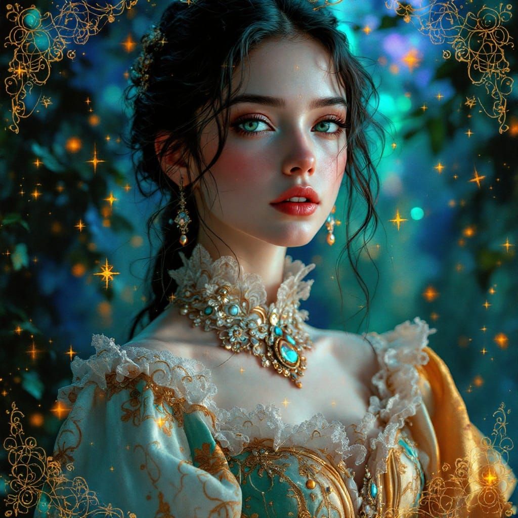Girl - Enchanted Fantasy Princess in Mysterious Dreamscape