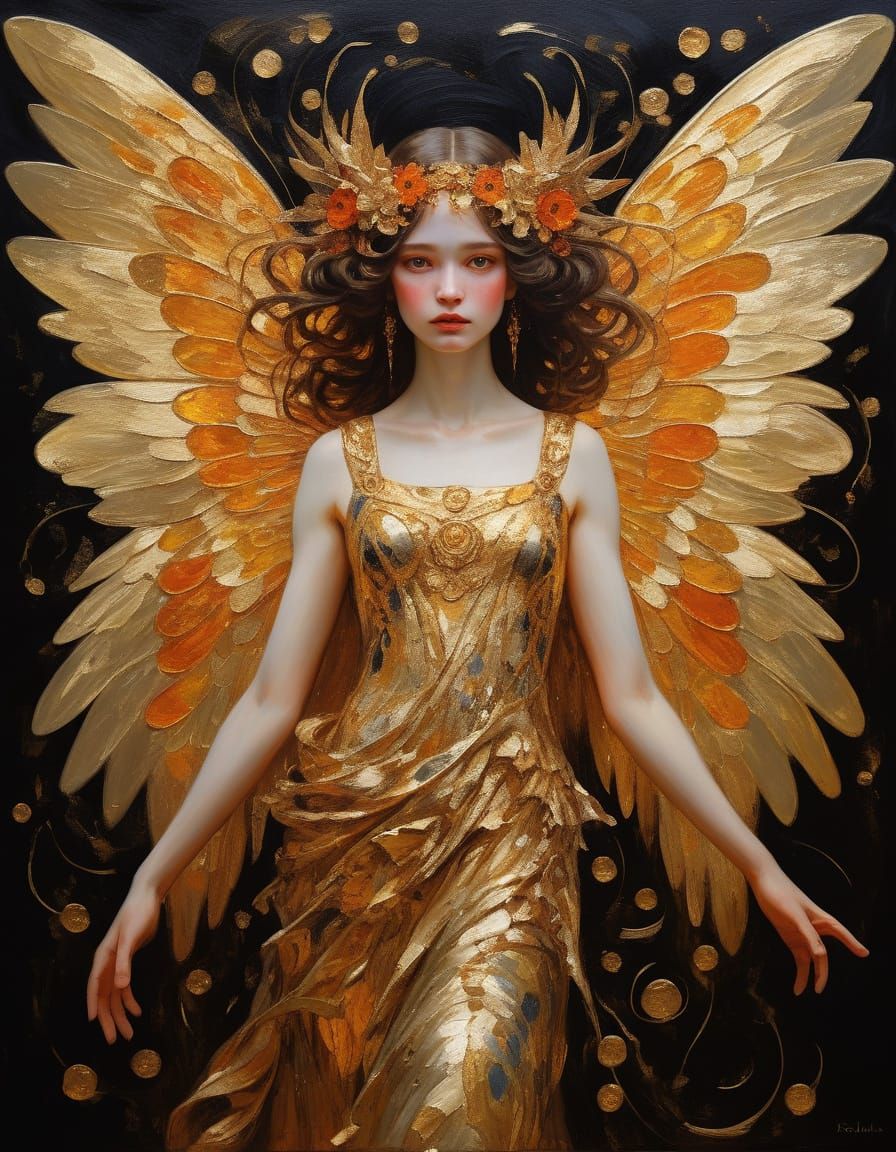 The Gilded fairy of Ash and Ember with gorgeous wings in Bold ...