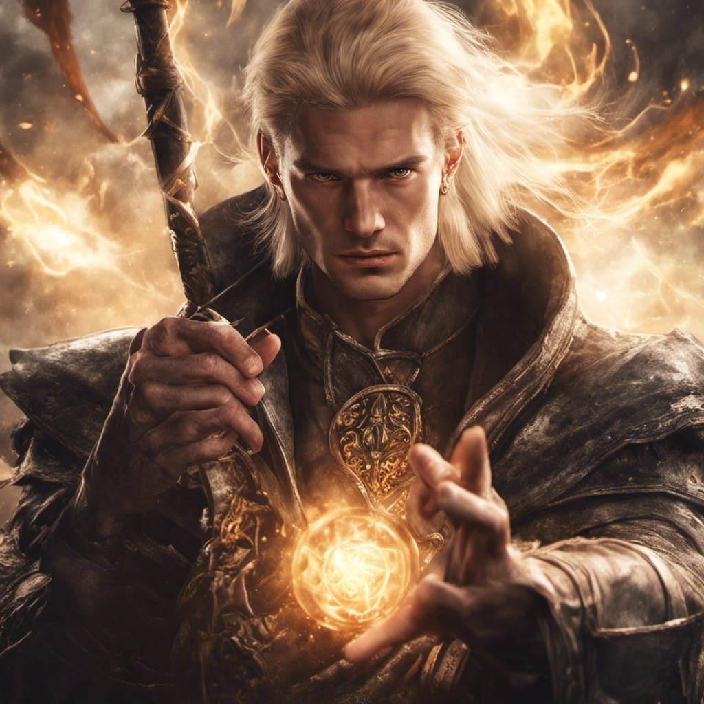 BG1 Fighter-Mage Blond Portrait - AI Generated Artwork - NightCafe Creator