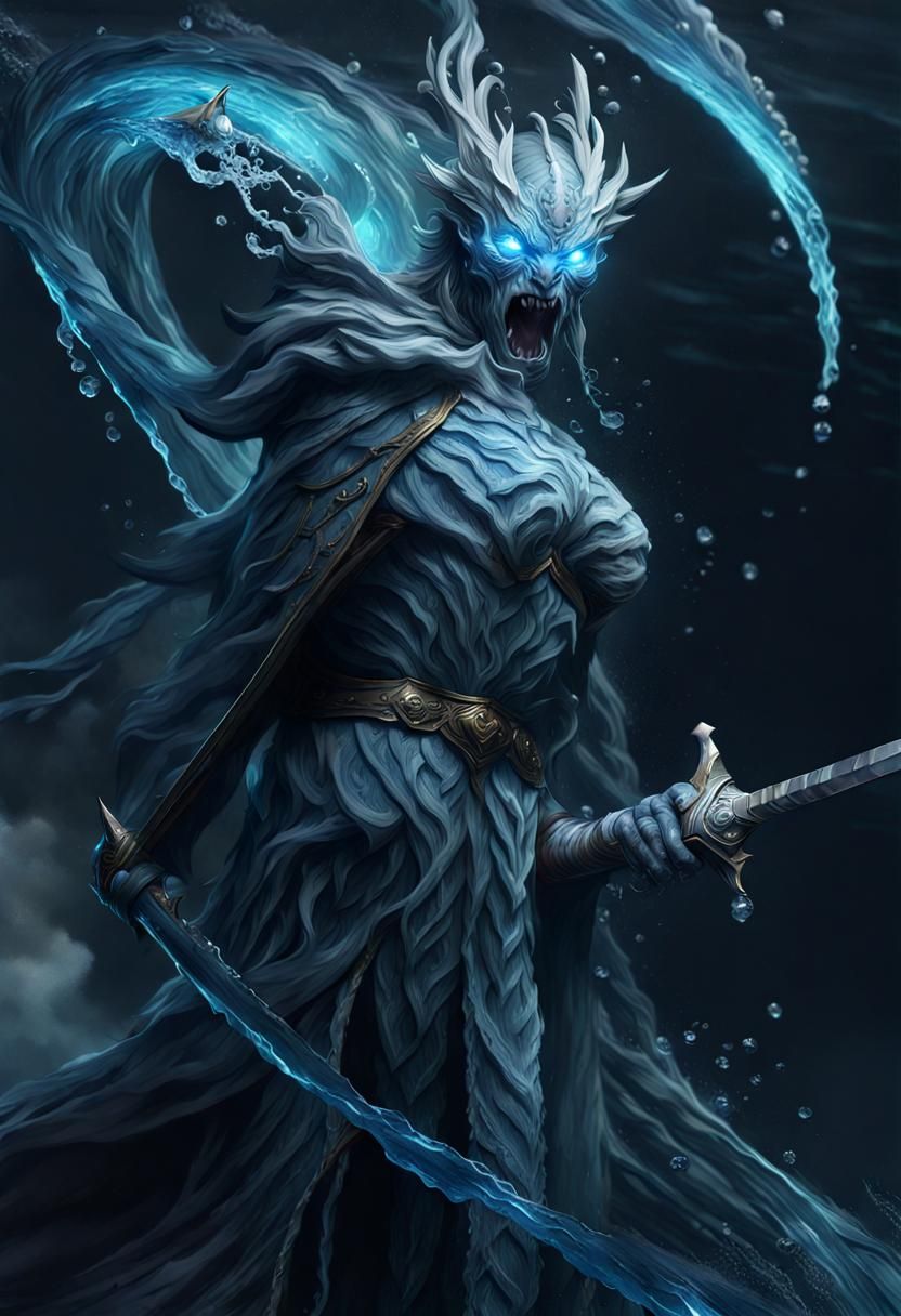 Oni Water knight - AI Generated Artwork - NightCafe Creator
