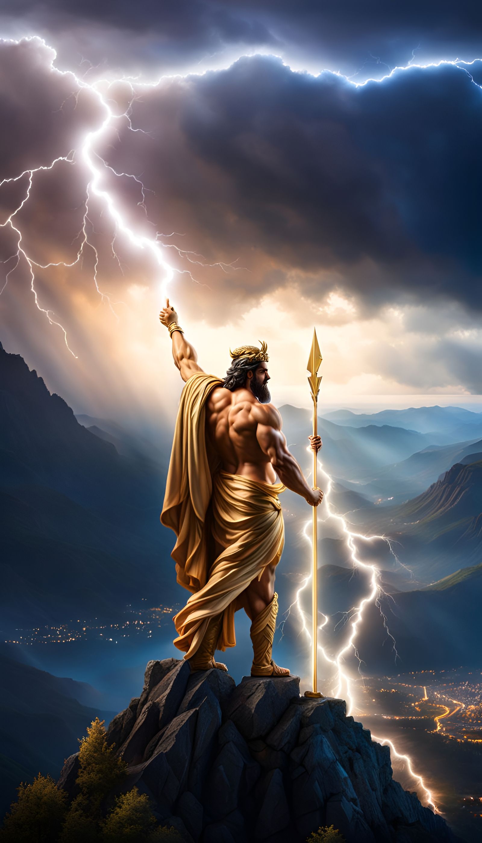 Zeus, God of Thunder - AI Generated Artwork - NightCafe Creator