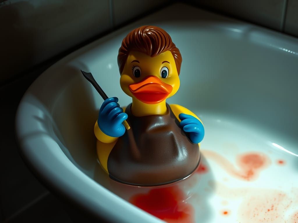 Duckster Morgan 3/4 - Dexter Morgan Rubber Duck in Bathtub