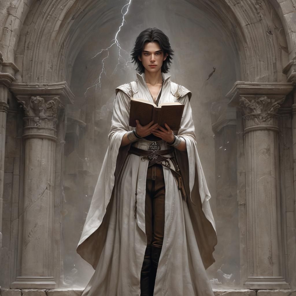 A minimalist dark fantasy scene, fullbody portrait and artistic shading ...