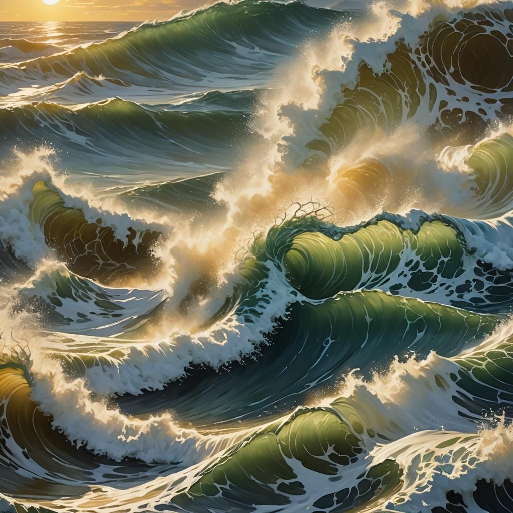 Waves - AI Generated Artwork - NightCafe Creator