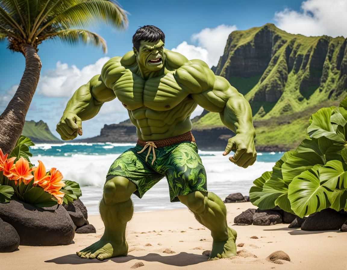 Aloha Hulk - AI Generated Artwork - NightCafe Creator