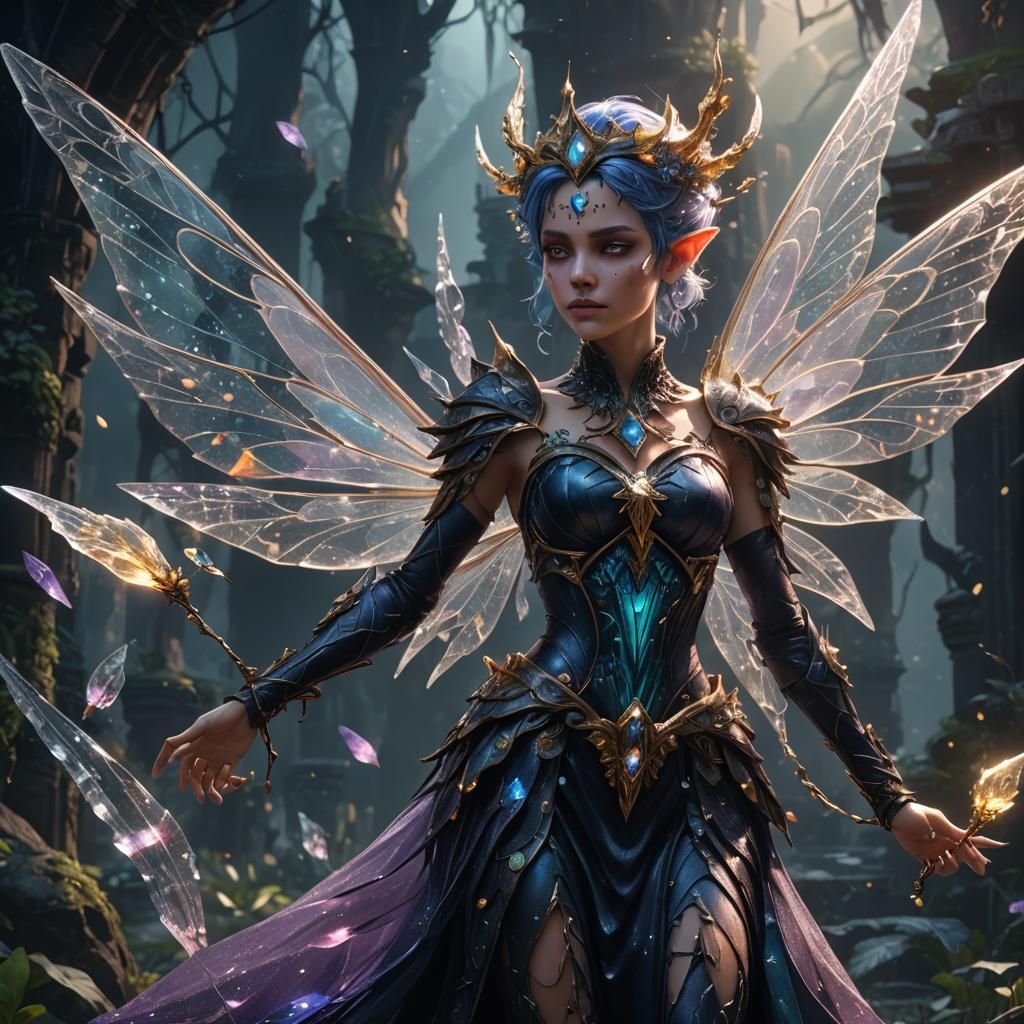 Dark Crystal Fairy - AI Generated Artwork - NightCafe Creator