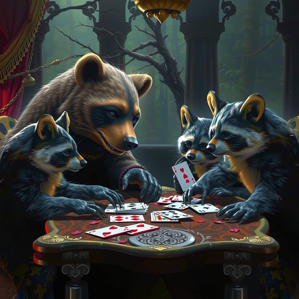 raccoon card game - raccoon card game