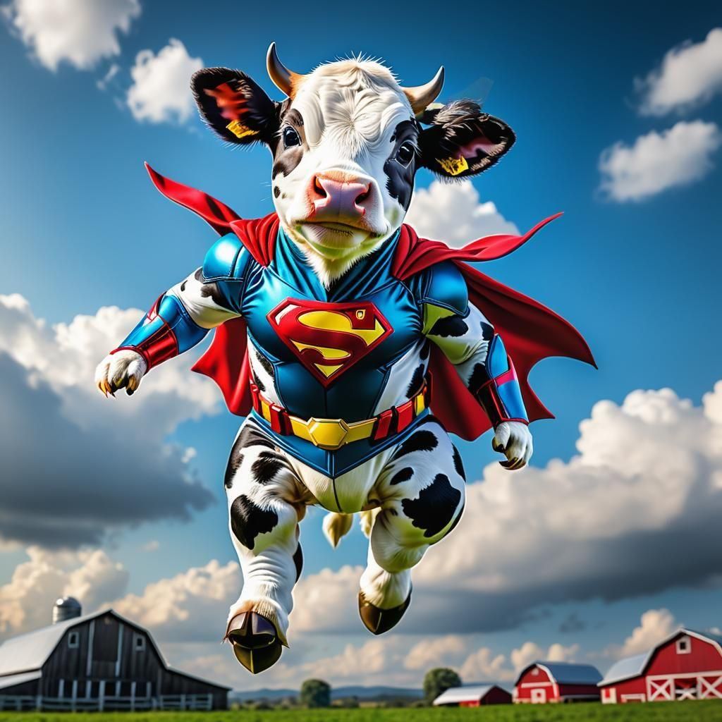 Supercow! - AI Generated Artwork - NightCafe Creator