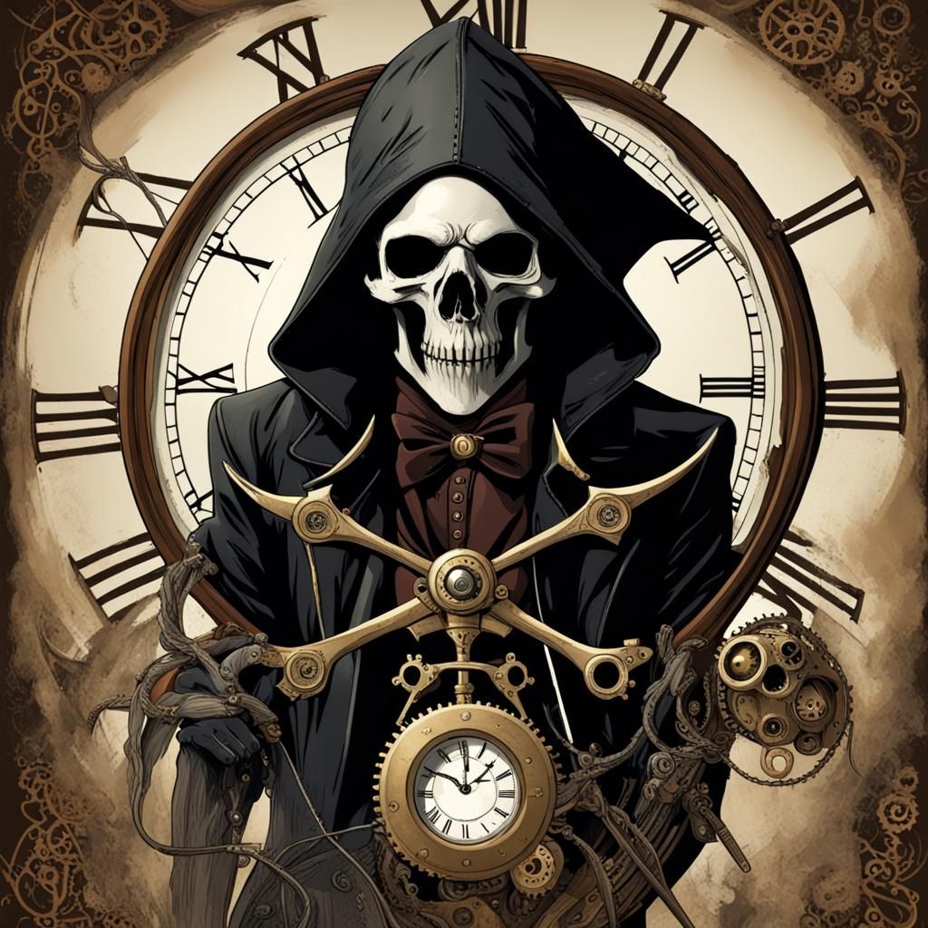 Steampunk Grim Reaper - AI Generated Artwork - NightCafe Creator