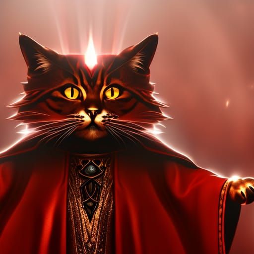 Red cat priest - AI Generated Artwork - NightCafe Creator