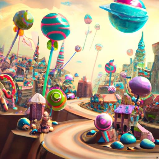 Lollipop World - AI Generated Artwork - NightCafe Creator