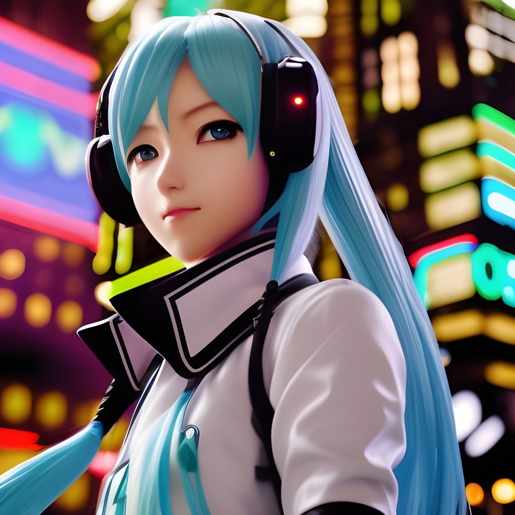 Hatsune Miku 247 - AI Generated Artwork - NightCafe Creator