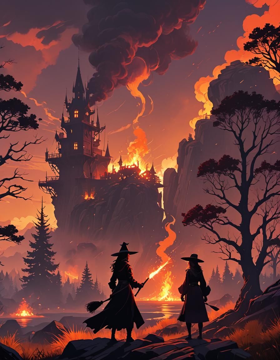 The Witch and Her Apprentice 4 - AI Generated Artwork - NightCafe Creator