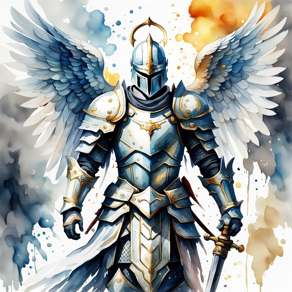 Angelic Knight - AI Generated Artwork - NightCafe Creator