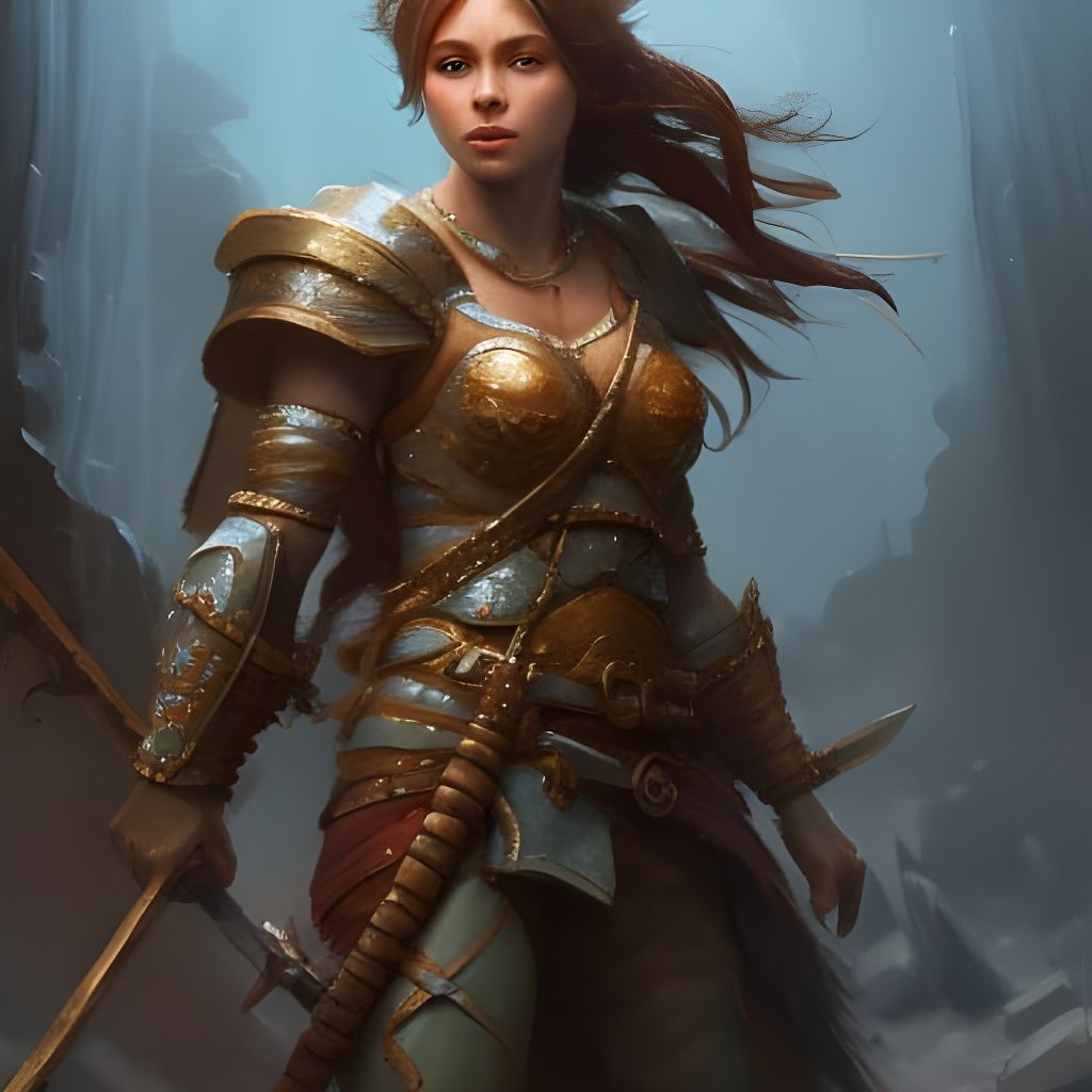 Dwarven Shieldmaiden - AI Generated Artwork - NightCafe Creator