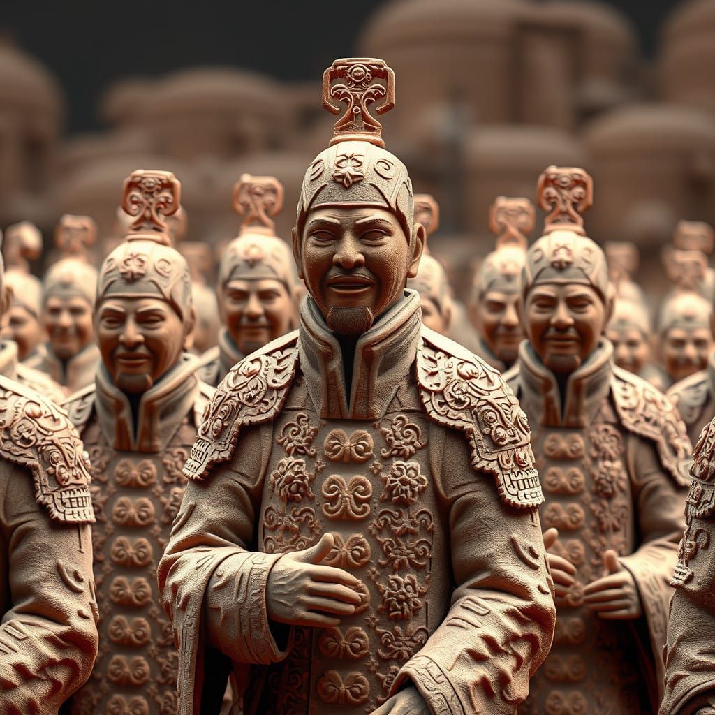 the Chinese clay army - Ancient Chinese Terracotta Warriors...