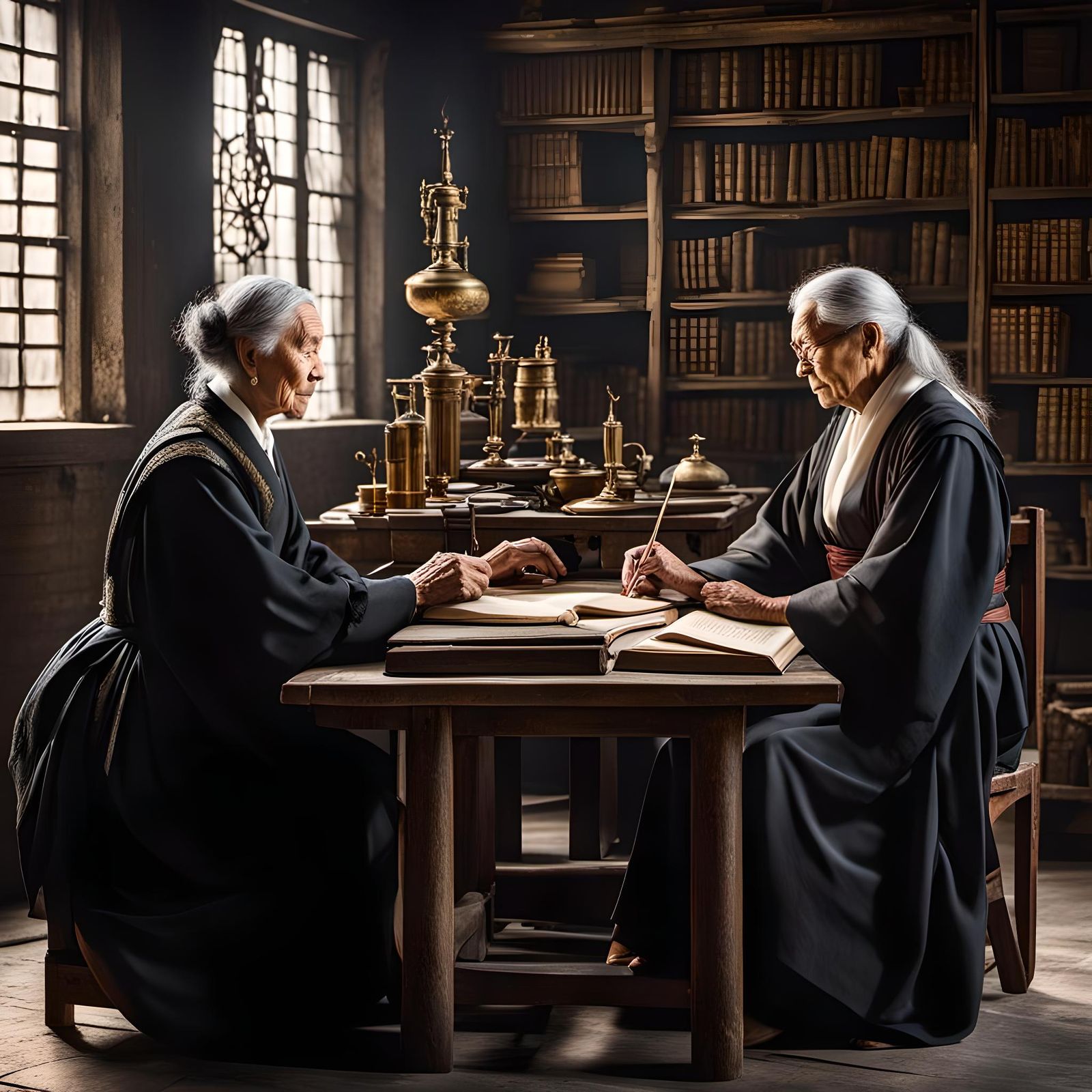 Old scholars - AI Generated Artwork - NightCafe Creator