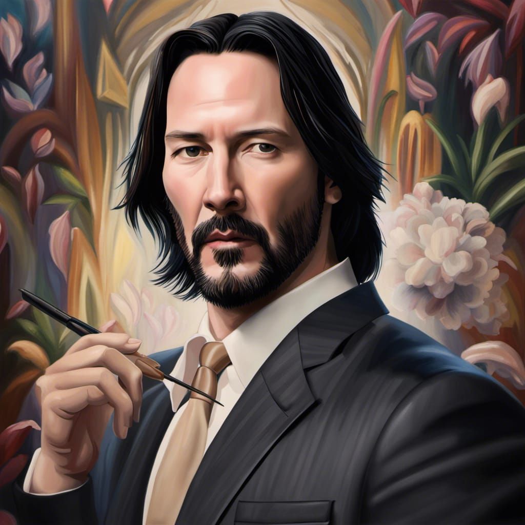 Portrait of Keanu Reeves - AI Generated Artwork - NightCafe Creator
