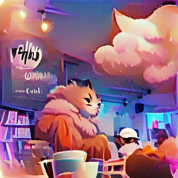 Furry chill lofi hip-hop café fluffy - AI Generated Artwork - NightCafe ...