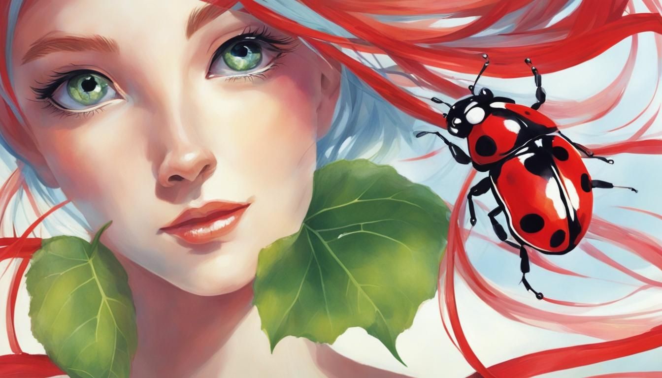 ladybug face - AI Generated Artwork - NightCafe Creator