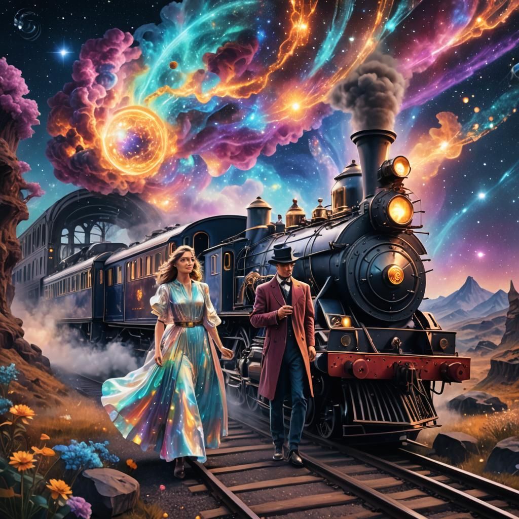 Time Travel Steam Train Collection (Image13) - AI Generated Artwork ...