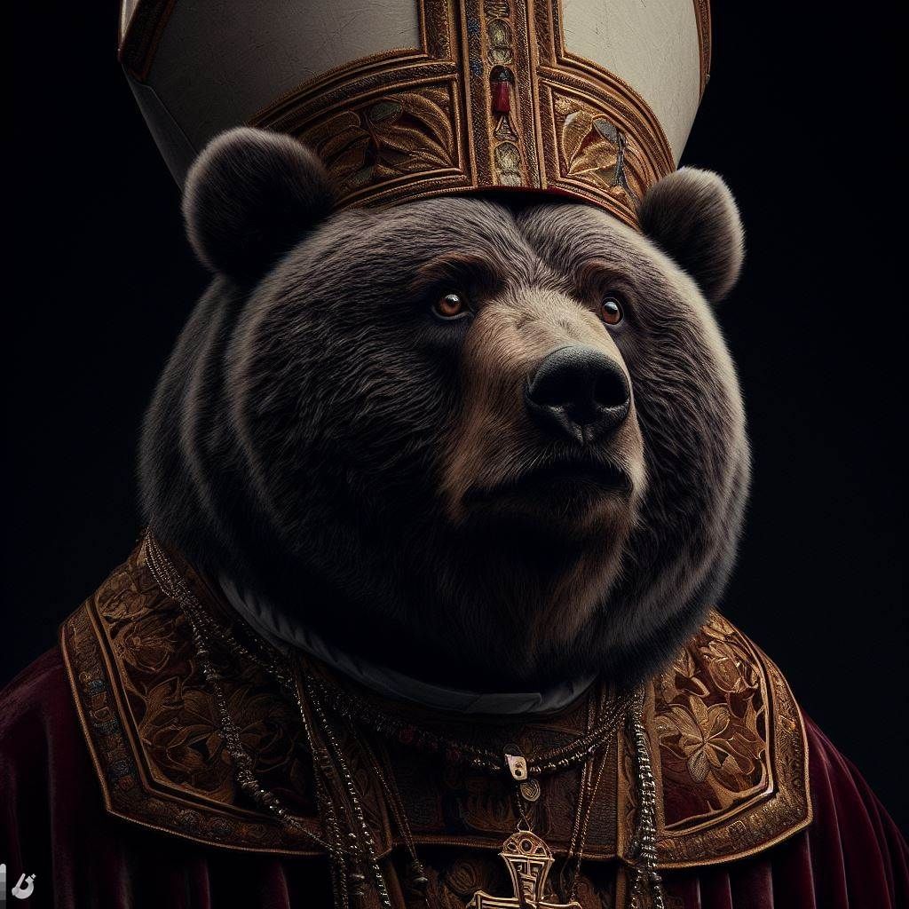 Dark Pope Bear - AI Generated Artwork - NightCafe Creator