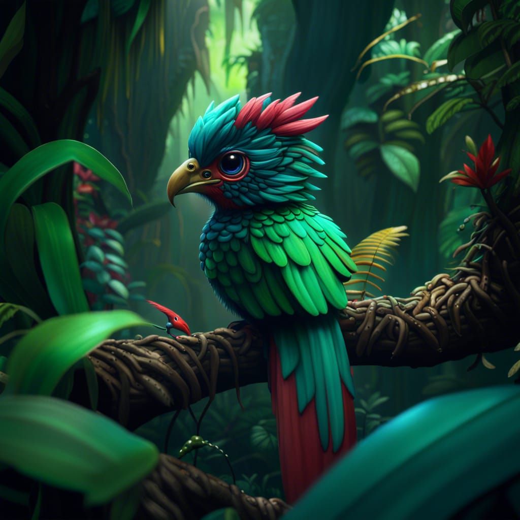 Baby Quetzal - AI Generated Artwork - NightCafe Creator