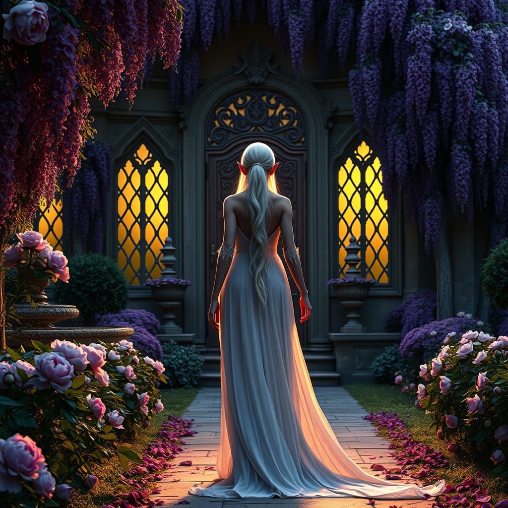 What awaits - Ethereal Elf Maiden Approaches Majestic Manor ...