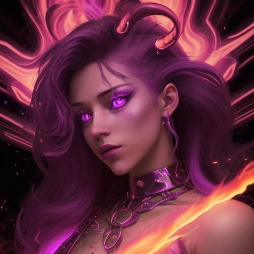 Purple fire and Flames hyperdetailed 8K resolution& magical vibes ...