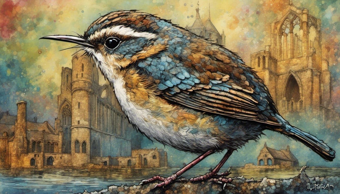 Lindisfarne Wren - AI Generated Artwork - NightCafe Creator