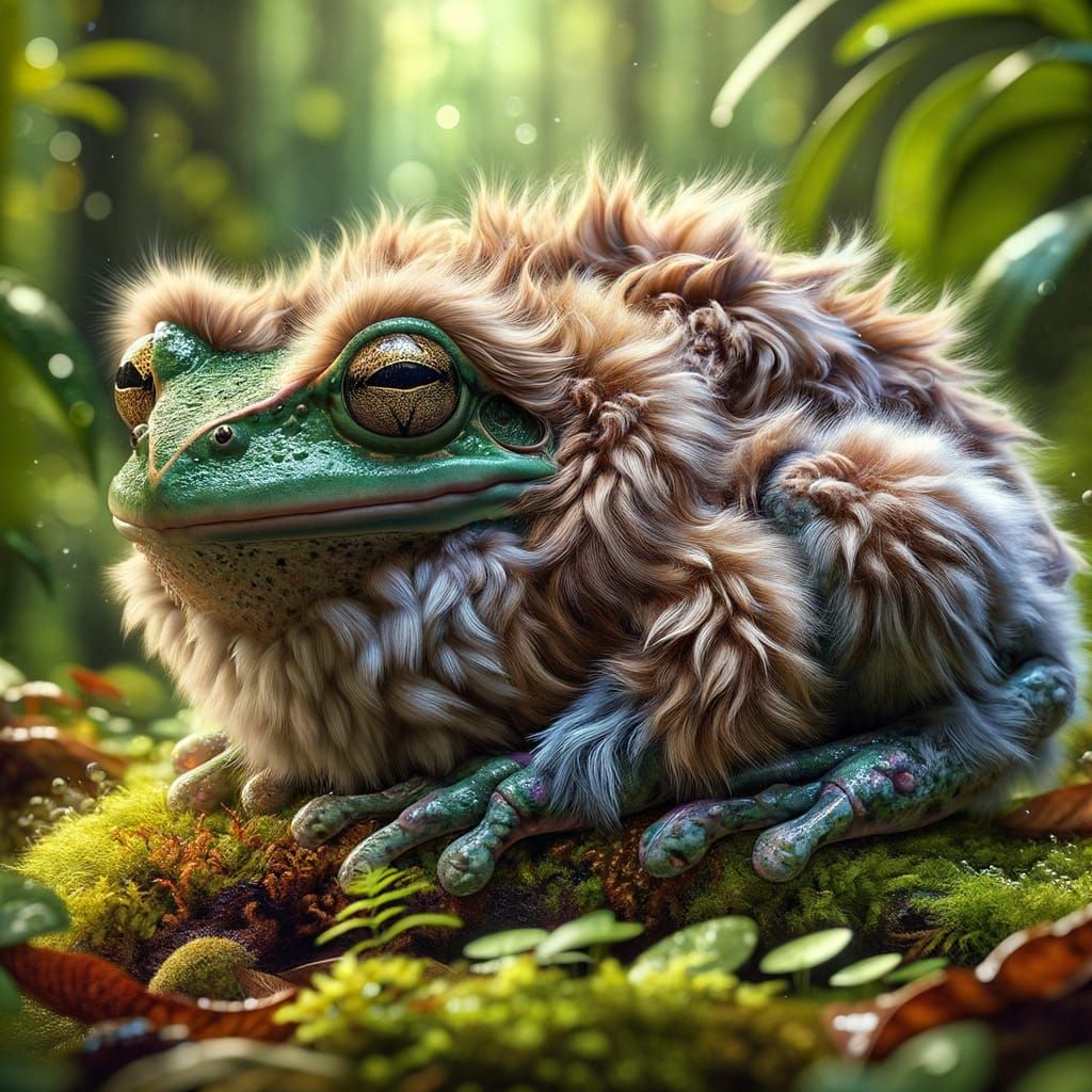 furry frog 🐸🐾🐾🦋🐉🐸 - AI Generated Artwork - NightCafe Creator