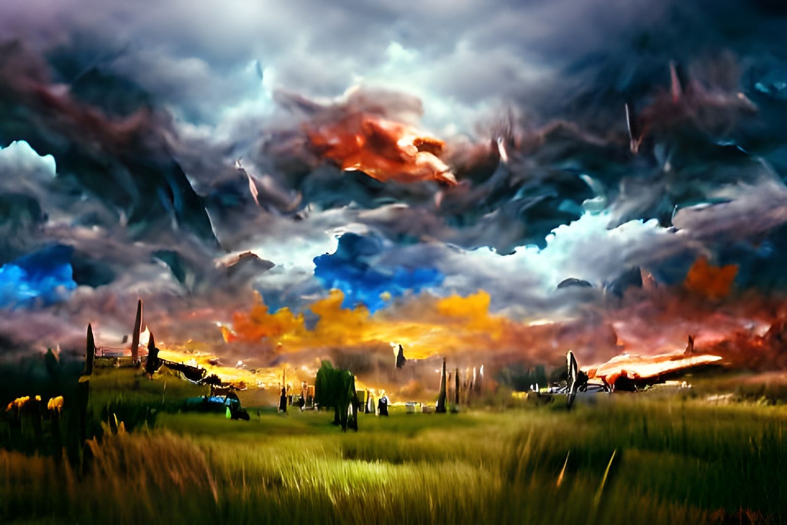 Intense Sky [Artistic] (Ver 2) - AI Generated Artwork - NightCafe Creator