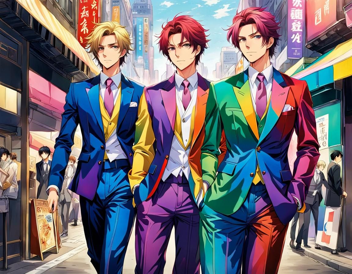 Bishonen in Colorful Suits 240512 - AI Generated Artwork - NightCafe ...