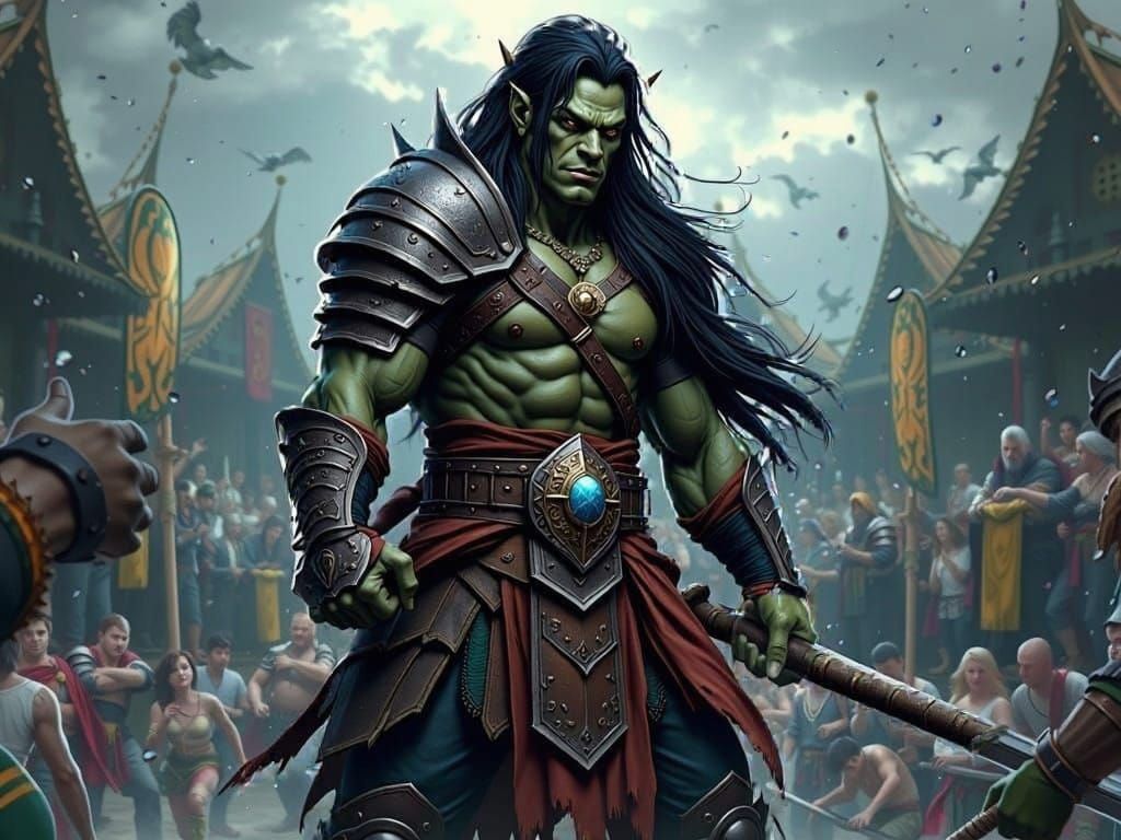 The celebrated Champion - Orcish Warrior in Epic Fighting Pi...