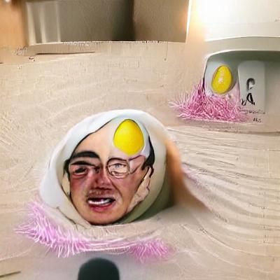 filthy frank as an egg screaming - AI Generated Artwork - NightCafe Creator