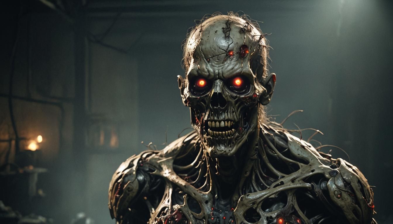 Biomechanical undead zombie - AI Generated Artwork - NightCafe Creator