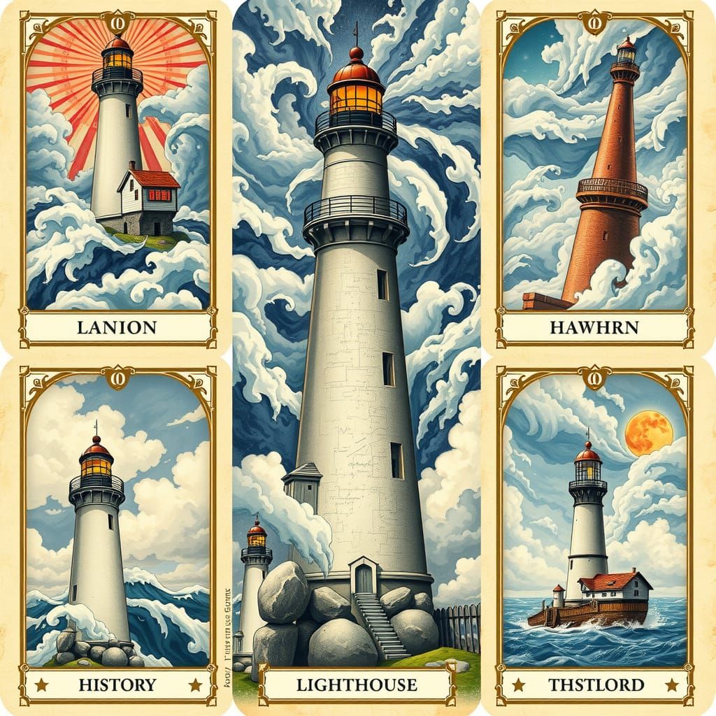Fancy Lighthouse Cards - AI Generated Artwork - NightCafe Creator