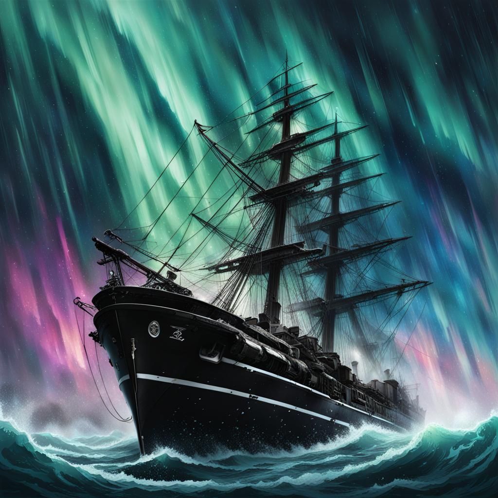Aurora ship - AI Generated Artwork - NightCafe Creator