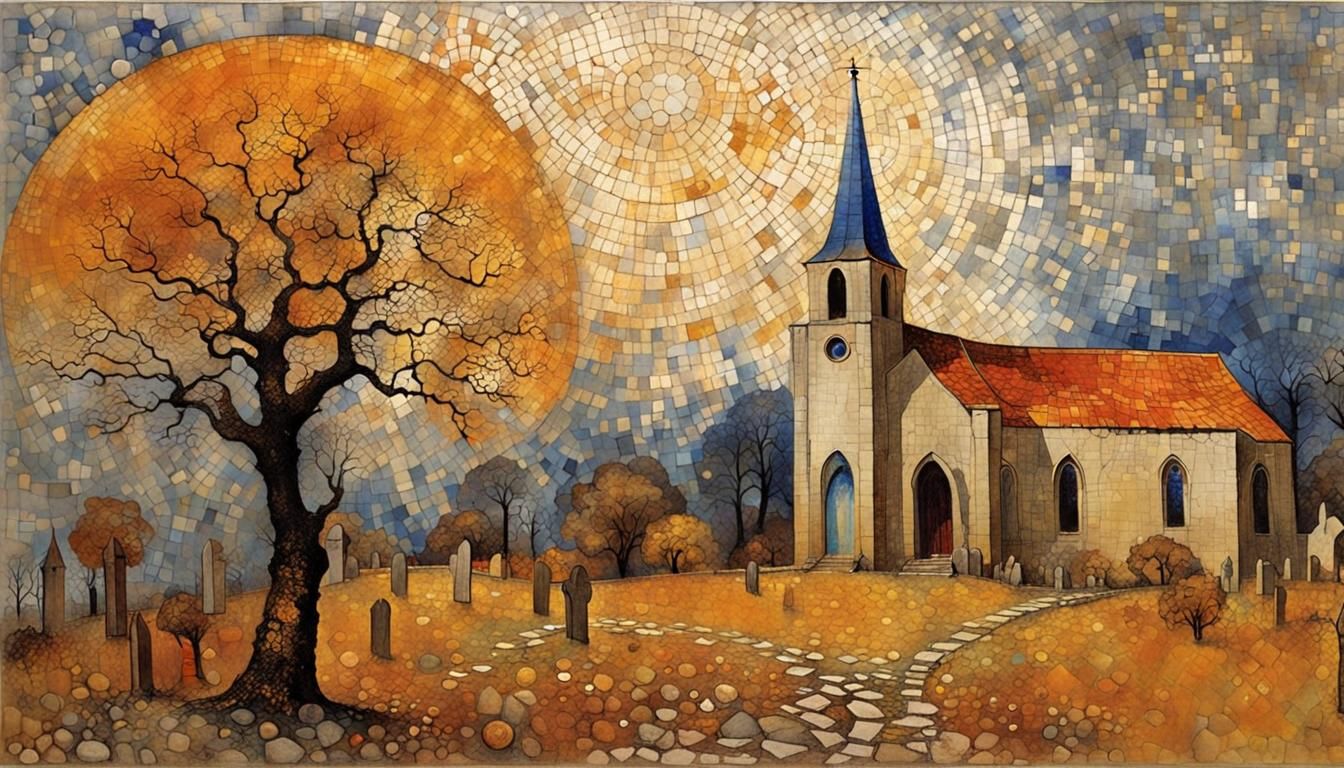 Churchyard - AI Generated Artwork - NightCafe Creator