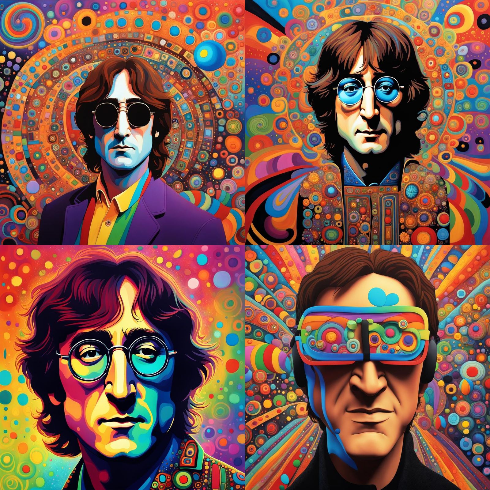 Folk Art John Lennon - AI Generated Artwork - NightCafe Creator