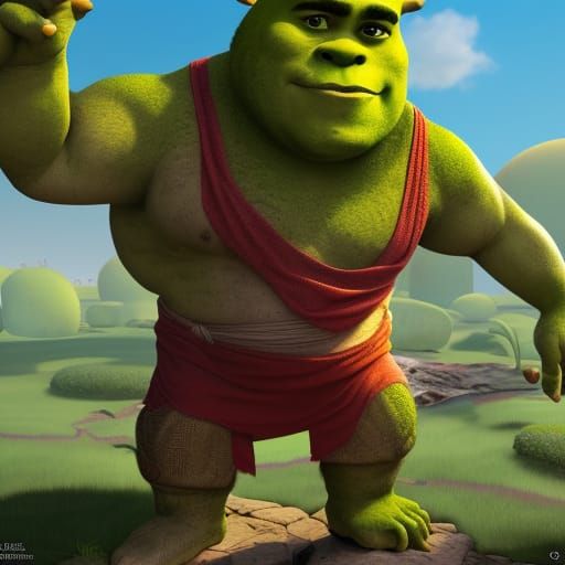 muslle shrek - AI Generated Artwork - NightCafe Creator