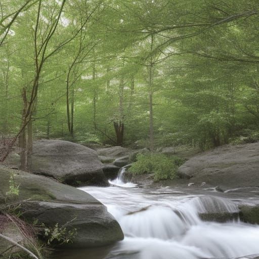 Realistic Stream - AI Generated Artwork - NightCafe Creator