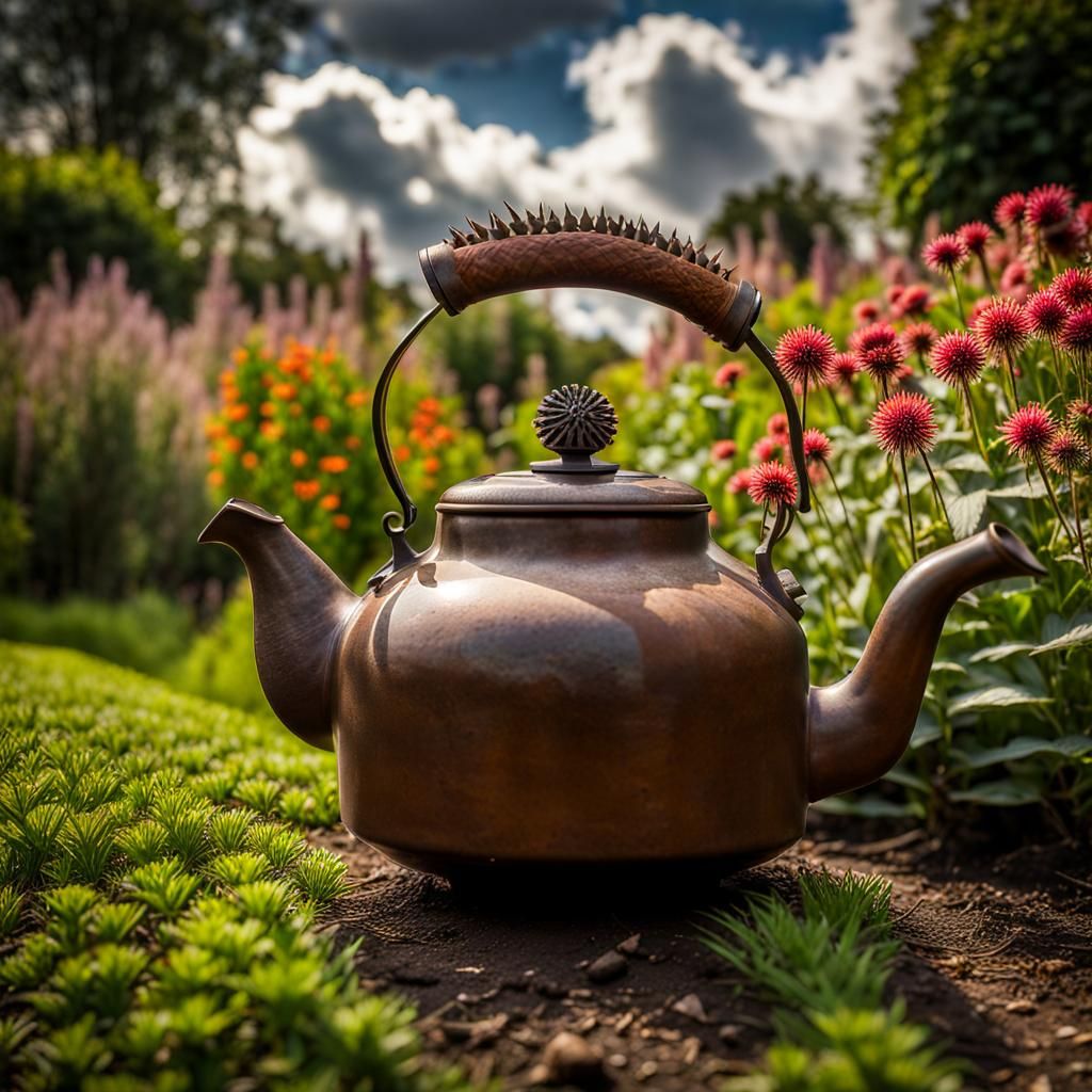 kettle, clouds, spiky, knock - AI Generated Artwork - NightCafe Creator