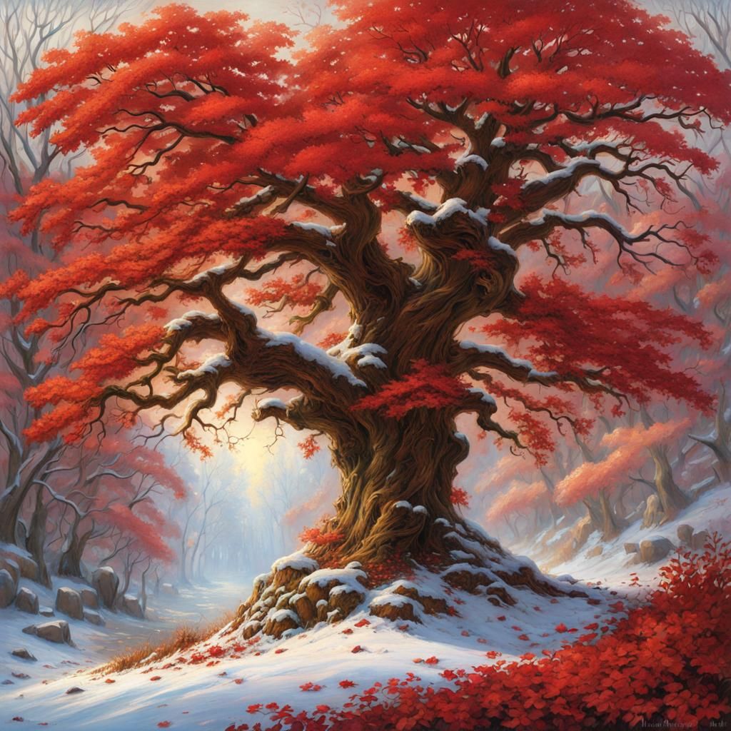 Blood Oak - AI Generated Artwork - NightCafe Creator